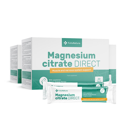3x Magnesiumcitrat DIRECT – flüssig, zusammen 60 Getränke - FutuNatura.at